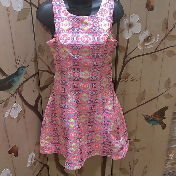 Alya | Dresses | Alya Size S Pink Printed Dress E4 | Poshmark